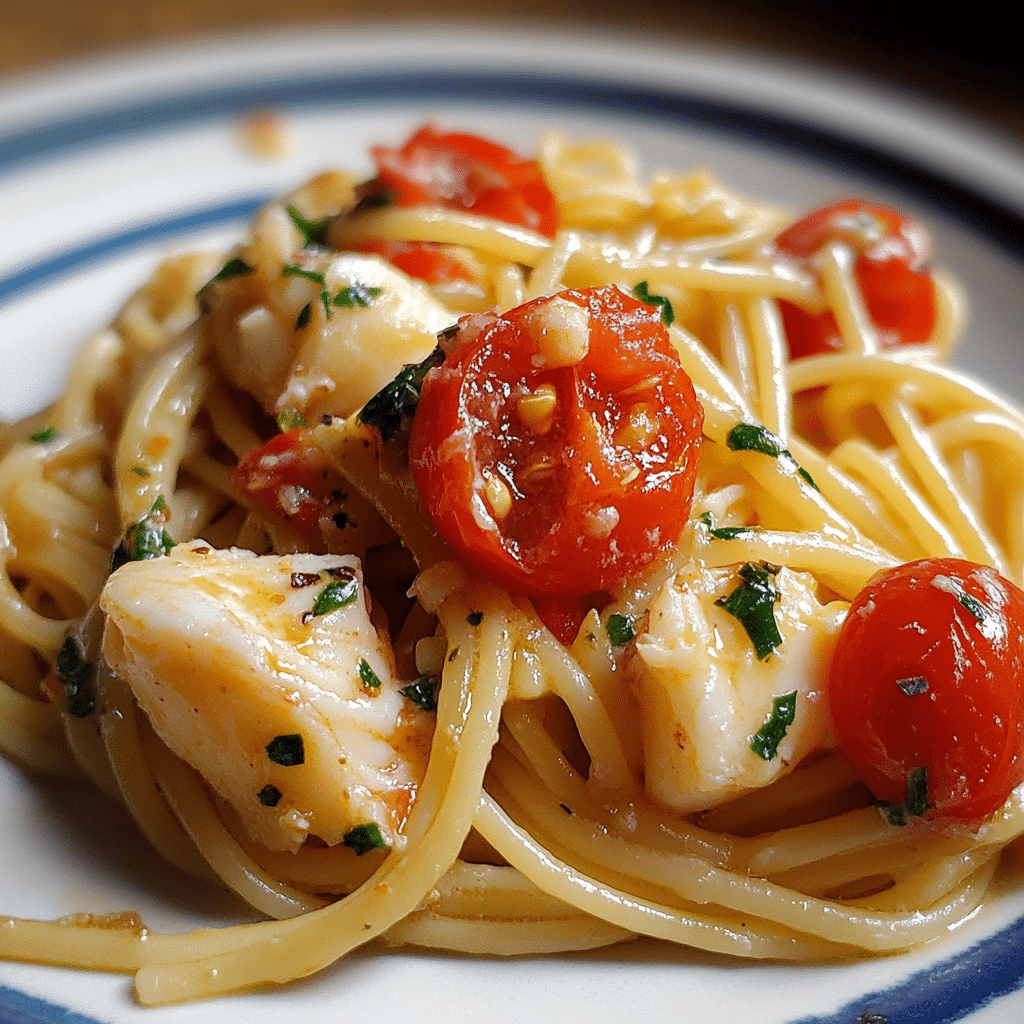 Buttered Lobster Pasta with Cherry Tomatoes - Snack Escape