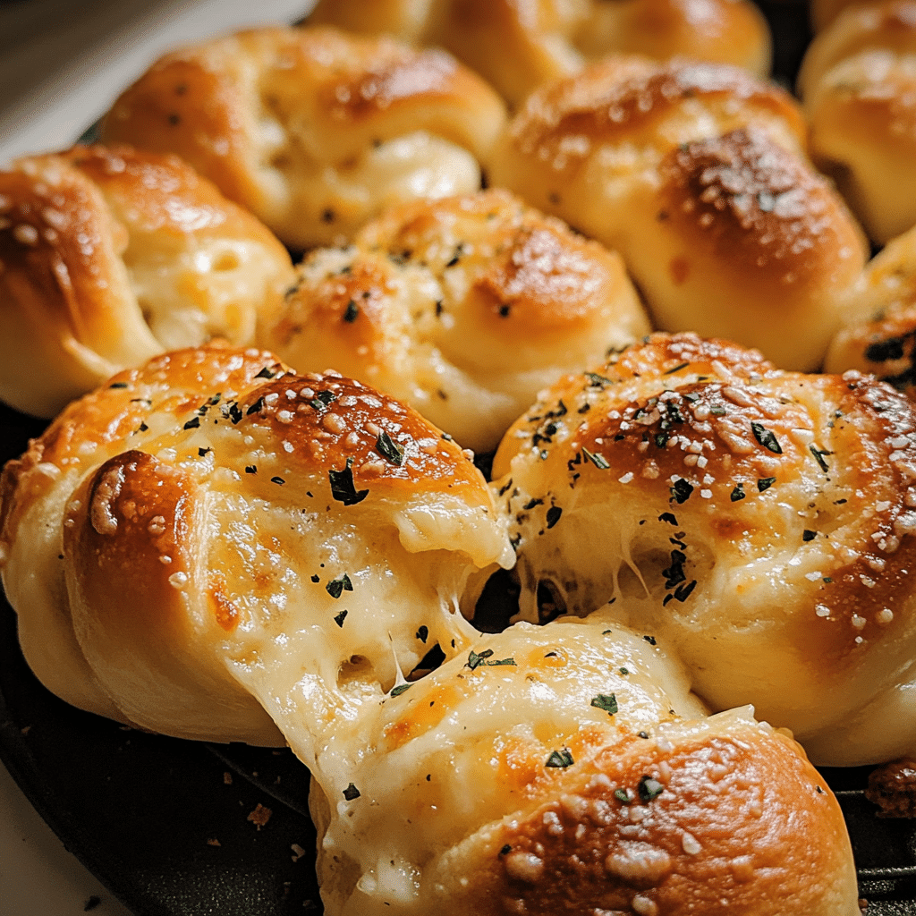 Cheese-Filled Garlic Knots - Snack Escape