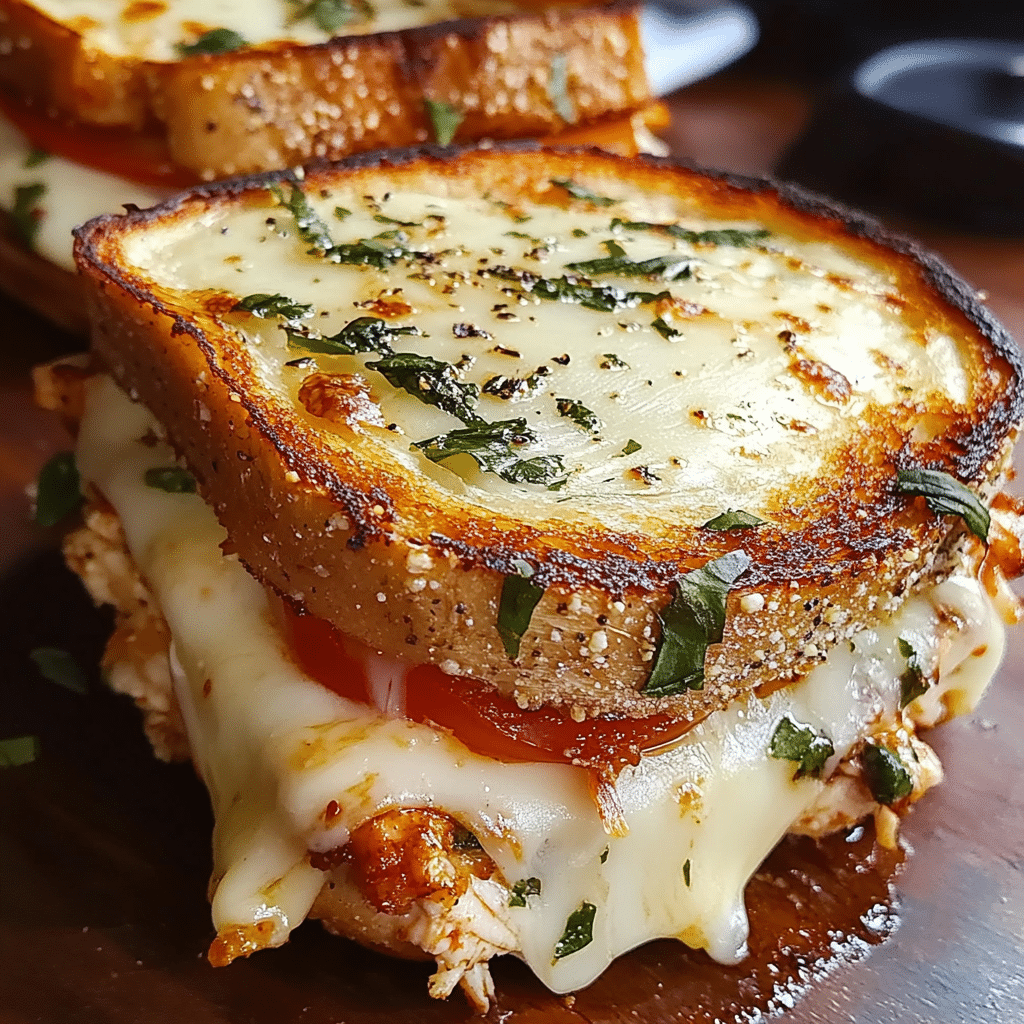 Lazy Chicken Parmesan Grilled Cheese - Snack Escape