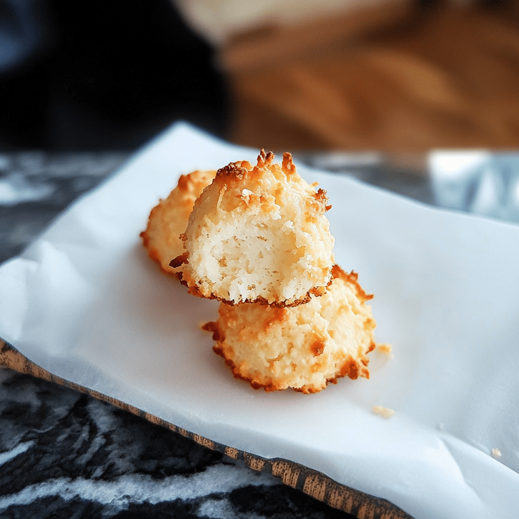 2-Ingredient Coconut Macaroons - Snack Escape
