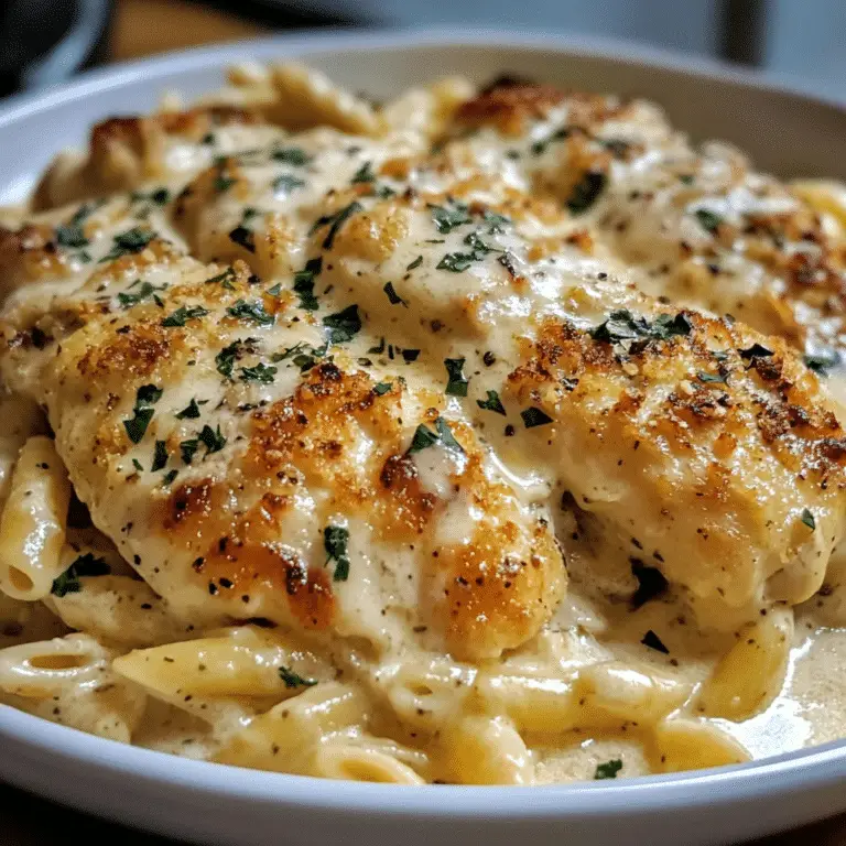 Baked Caesar Chicken with Creamy Parmesan Pasta - Snack Escape