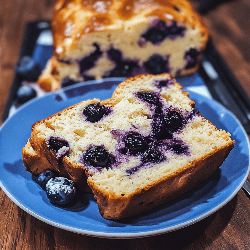 Blueberry Cream Cheese Bread - Snack Escape
