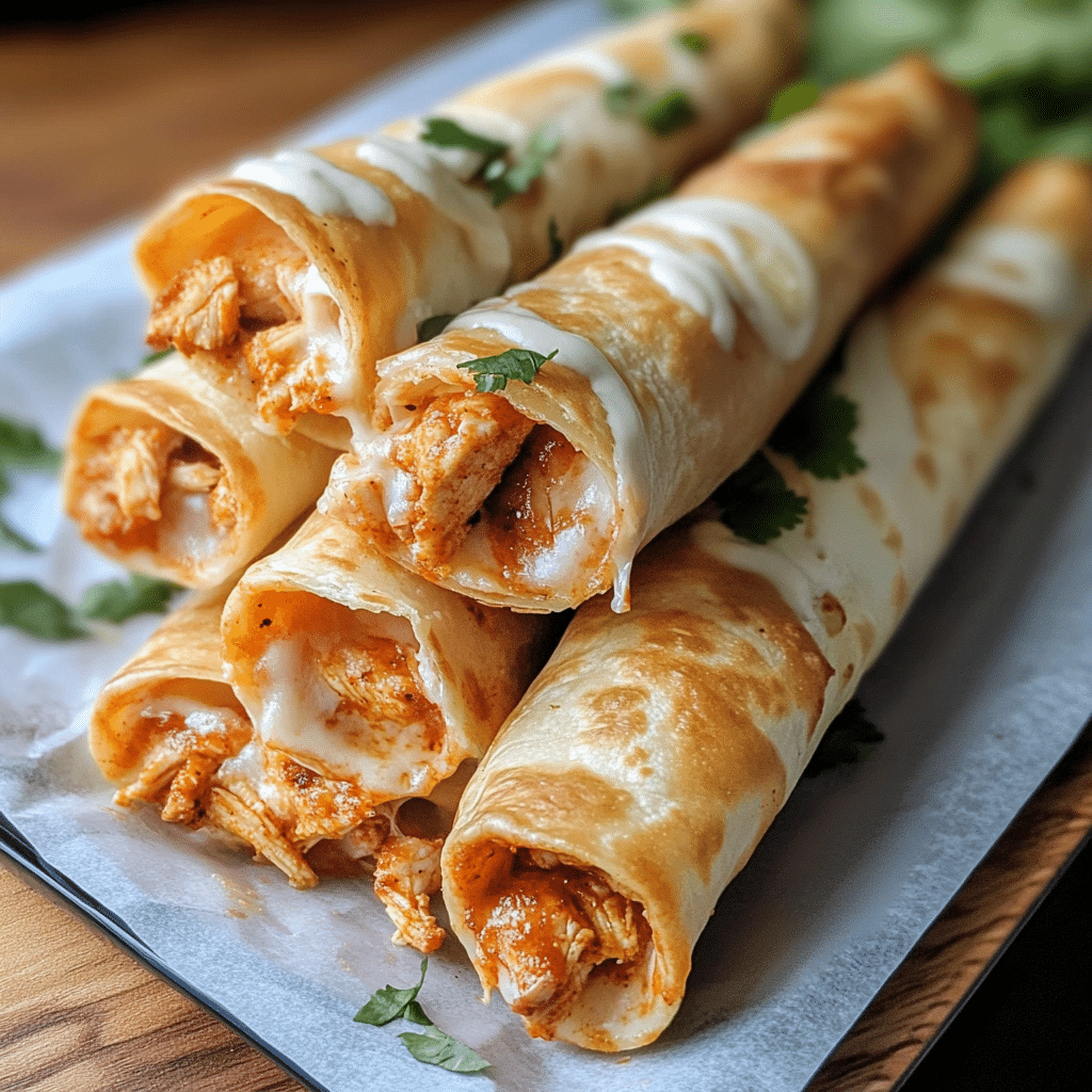Buffalo Chicken Taquitos - Snack Escape