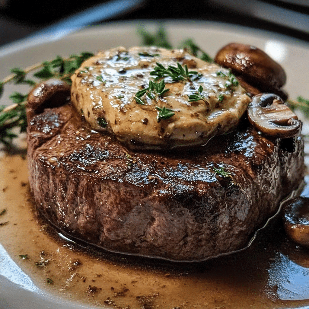 Filet Mignon with Porcini Mushroom Compound Butter - Snack Escape