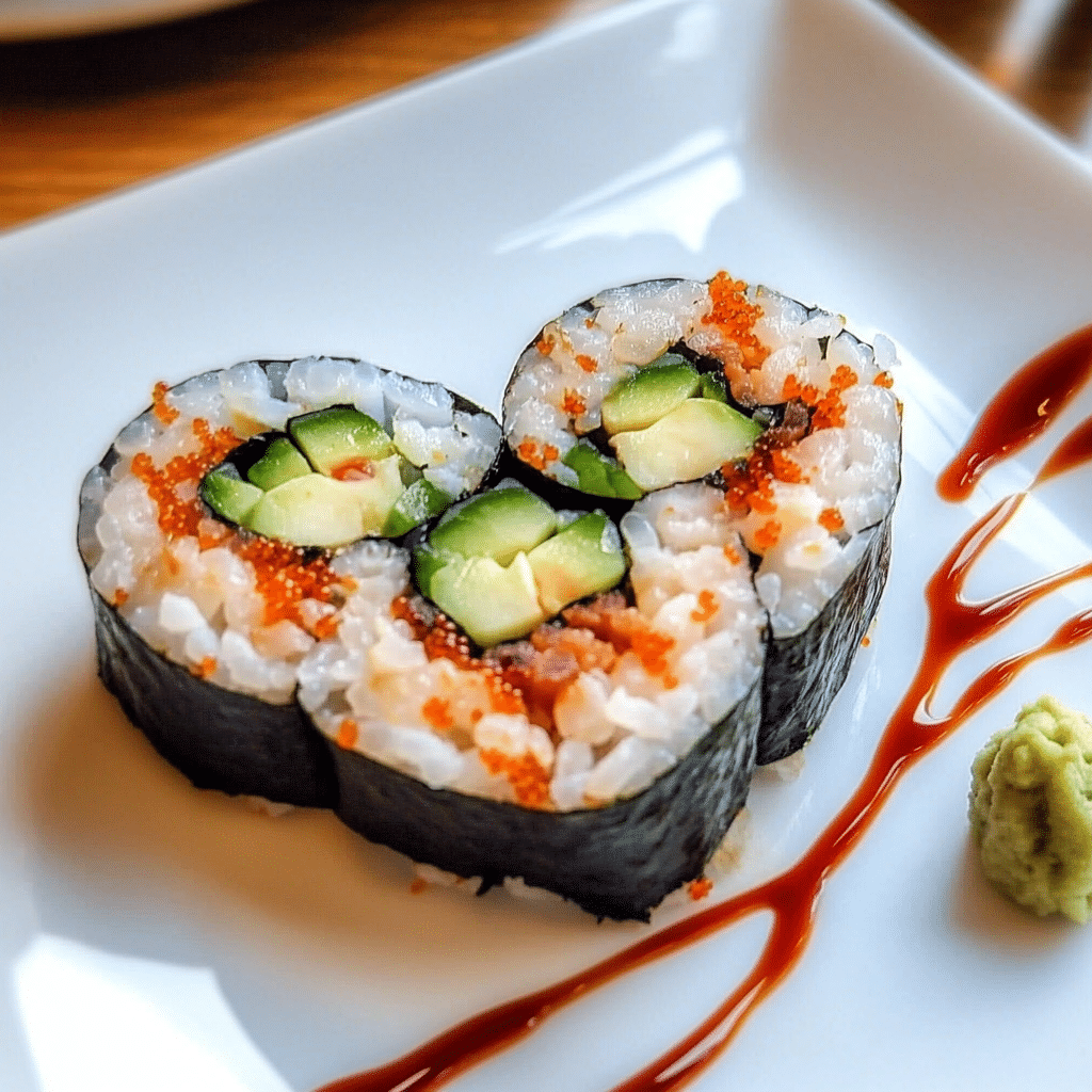 Heart-Shaped Dynamite Sushi Roll - Snack Escape
