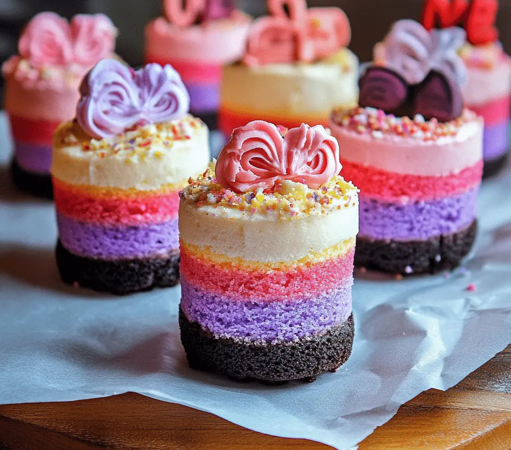 Mini Ombre Cakes - Snack Escape