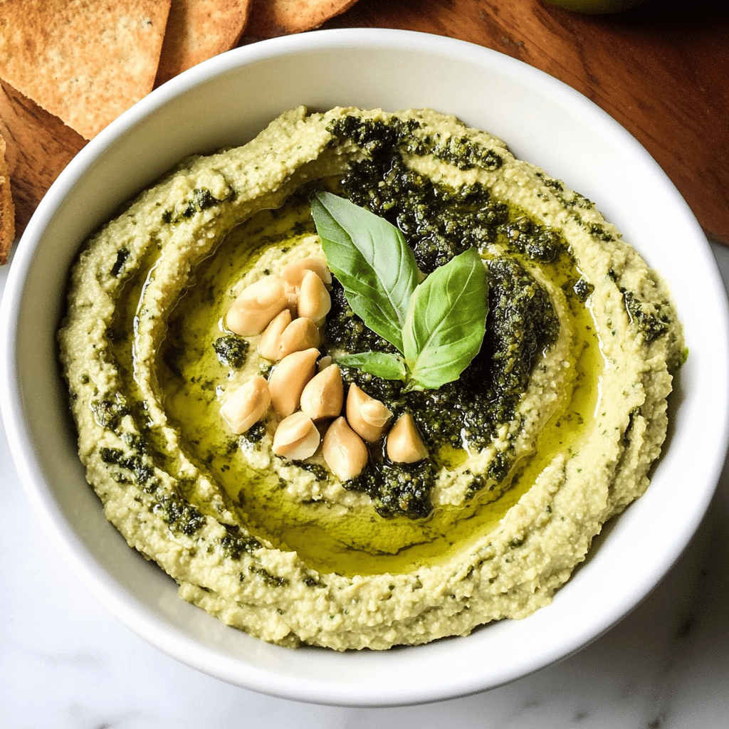 Pesto Hummus - Snack Escape