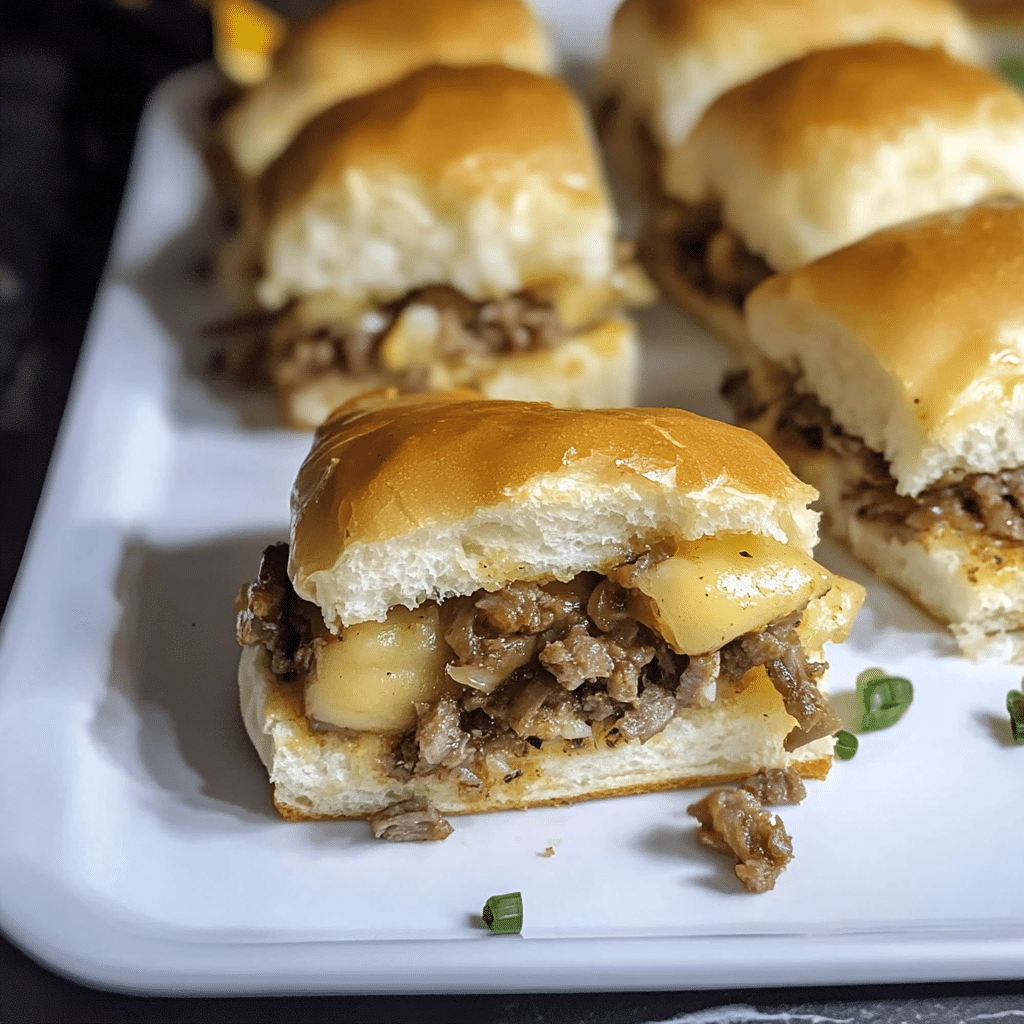 Philly Cheesesteak Hawaiian Roll Sliders