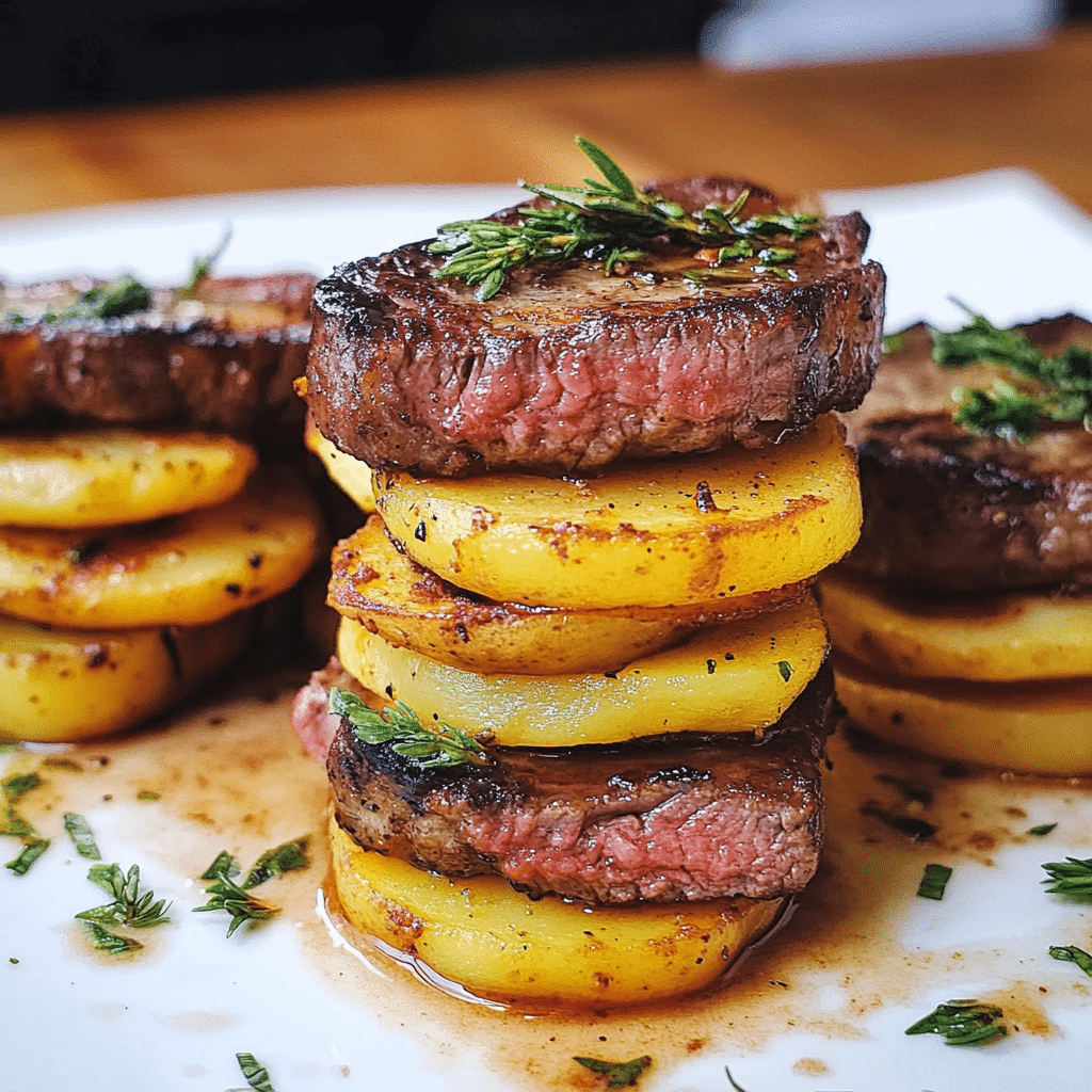 Steak and Potatoes Stacks