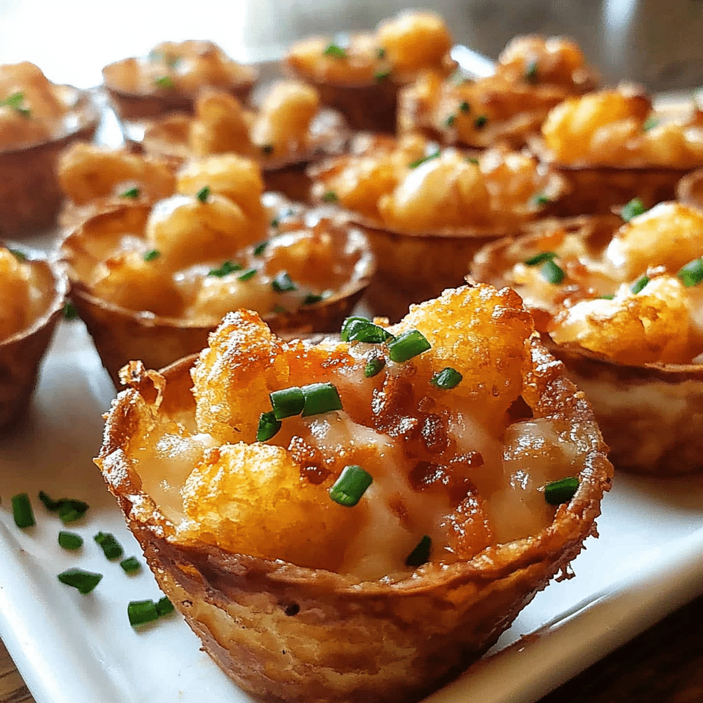 Tater Tot Appetizer Cups: A Fun, Savory Snack - Snack Escape