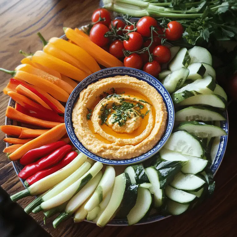 Fresh Veggie Tray with Hummus