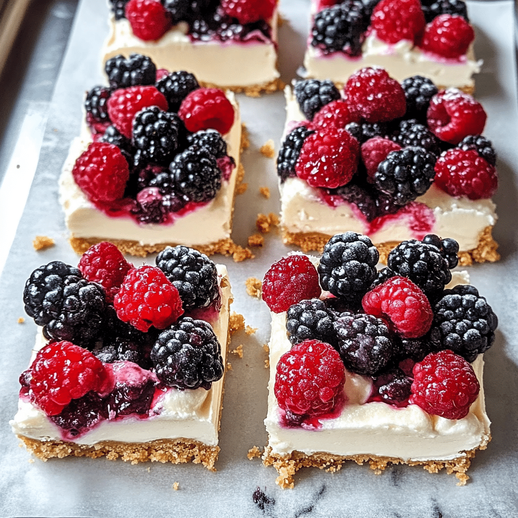 Berry Cheesecake Bars - Snack Escape