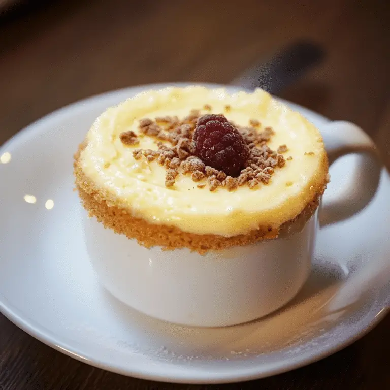 Microwave Cheesecake Mug Cake