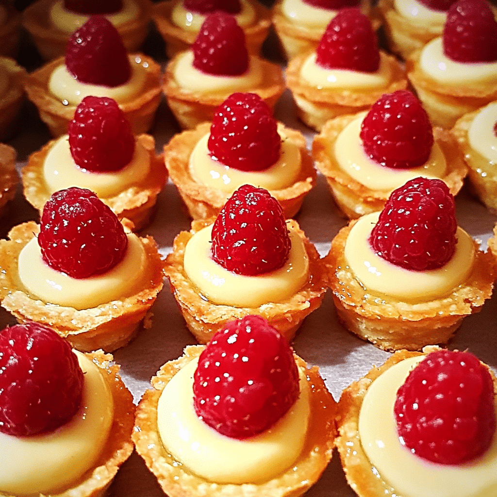 Mini Raspberry Custard Tarts