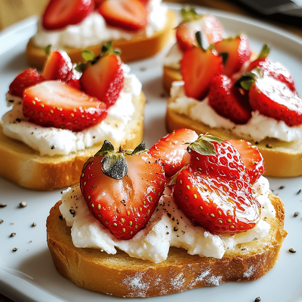 Strawberry Goat Cheese Crostini